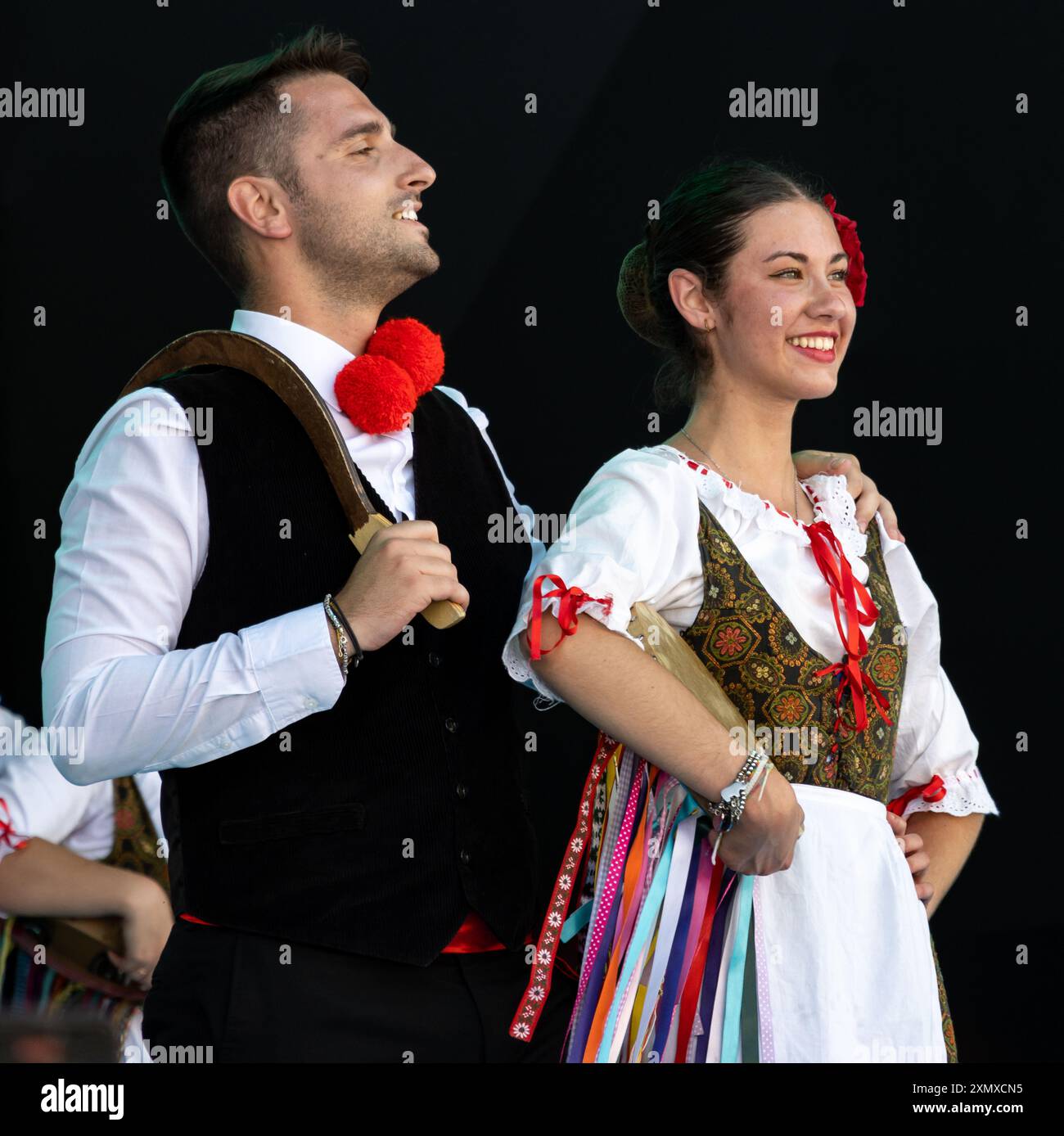 Istanbul, Turkey June 06 2024: Sicilian folk dance group dancing in ...