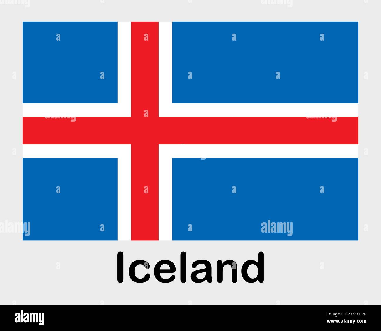 Iceland national flag. Banner, state symbol flagpole Stock Vector Image ...
