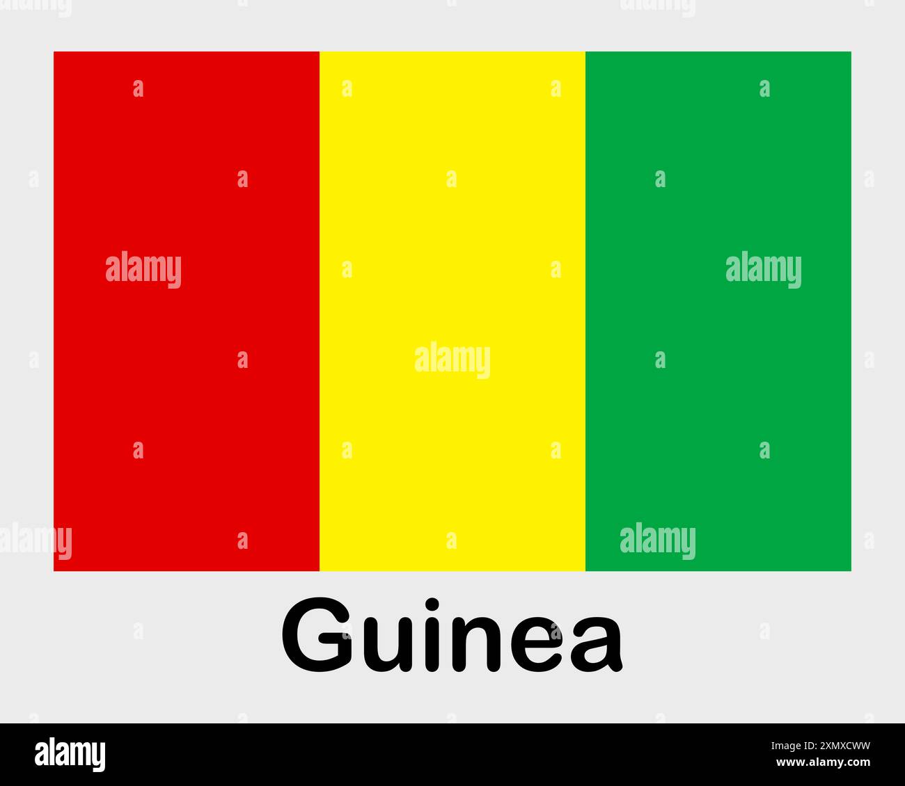 Guinea national flag. Banner, state symbol flagpole Stock Vector Image ...