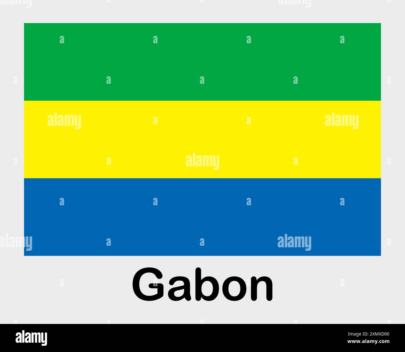 Gabon national flag. Banner, state symbol flagpole Stock Vector Image ...