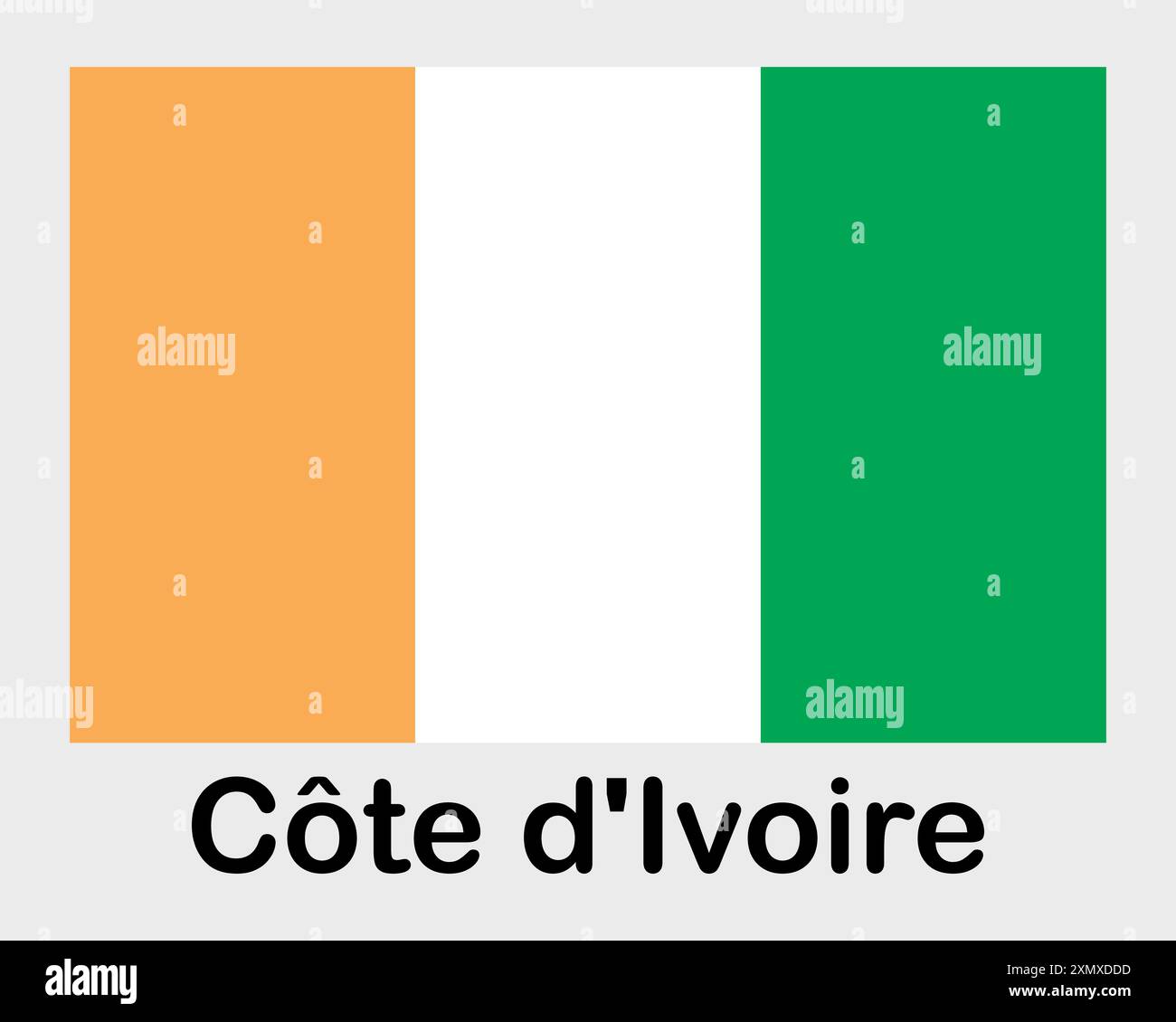 Cote d Ivoire national flag. Banner, state symbol, flagpole Stock ...