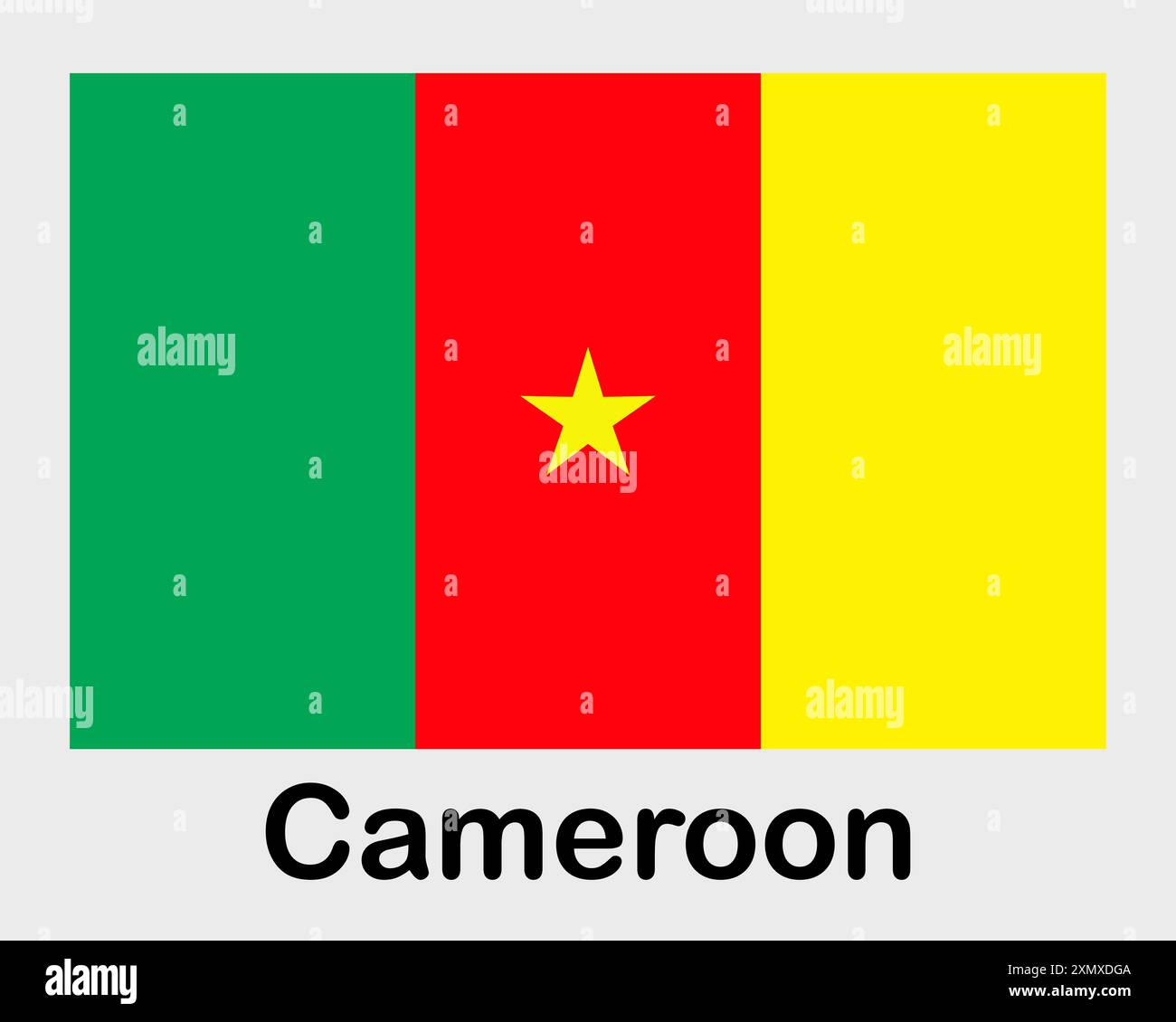 Cameroon national flag. Banner, state symbol flagpole Stock Vector ...
