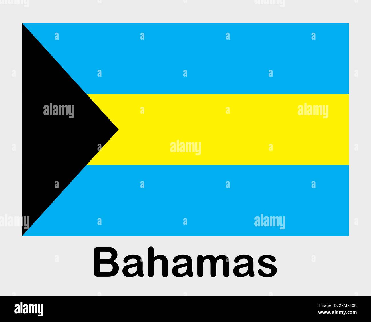Bahamas national flag. Banner, state symbol flagpole Stock Vector Image ...