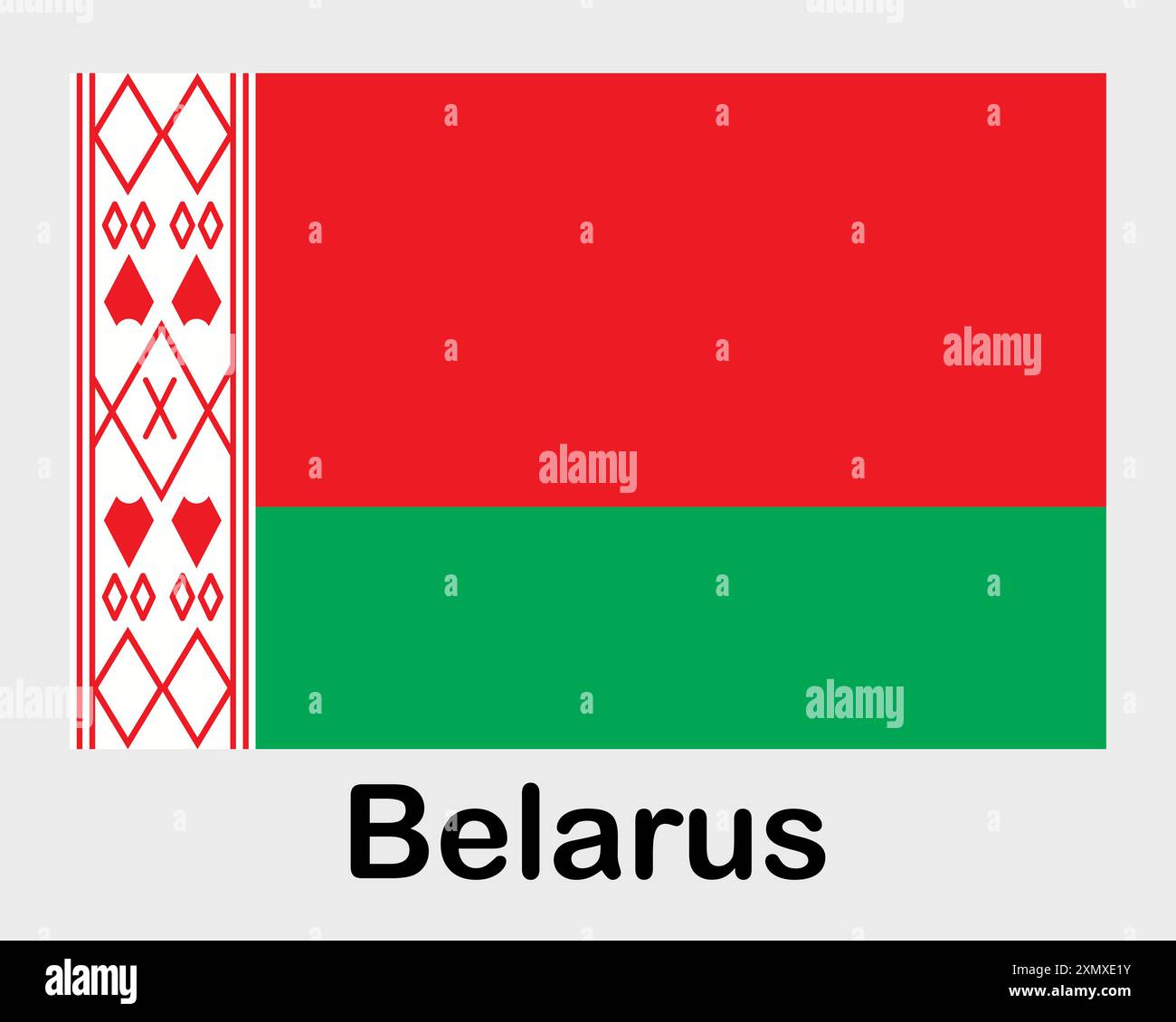 Belarus national flag. Banner, state symbol flagpole Stock Vector Image ...