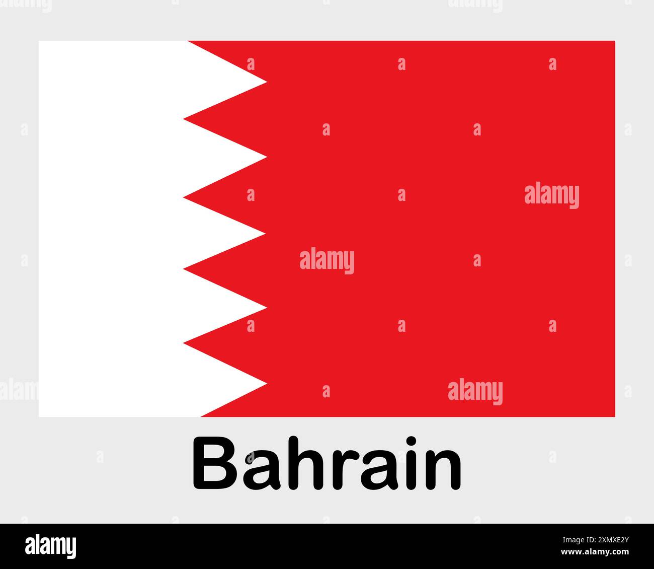 Bahrain national flag. Banner, state symbol flagpole Stock Vector Image ...
