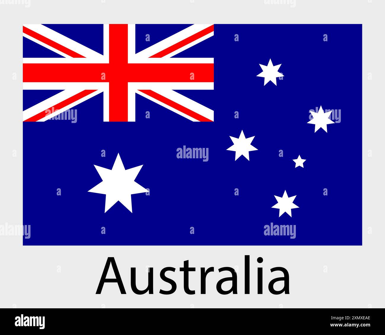 Australia national flag. Banner, state symbol flagpole Stock Vector ...