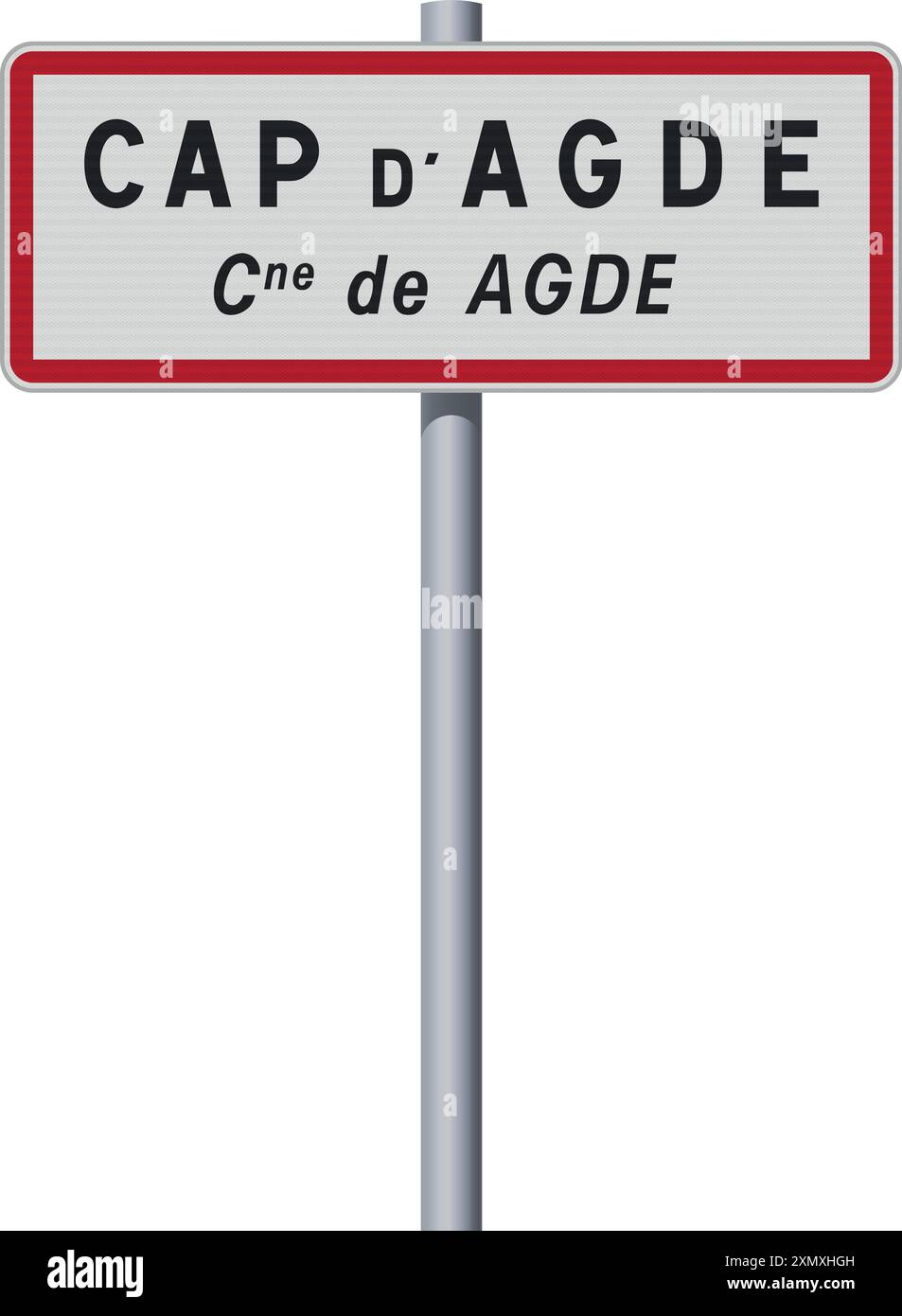 Vector illustration of the City of Cap d'Agde (France) entrance road ...