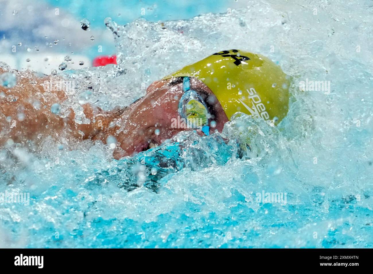 Nixon Hernandez, of El Salvador, competes during a heat in the men's ...