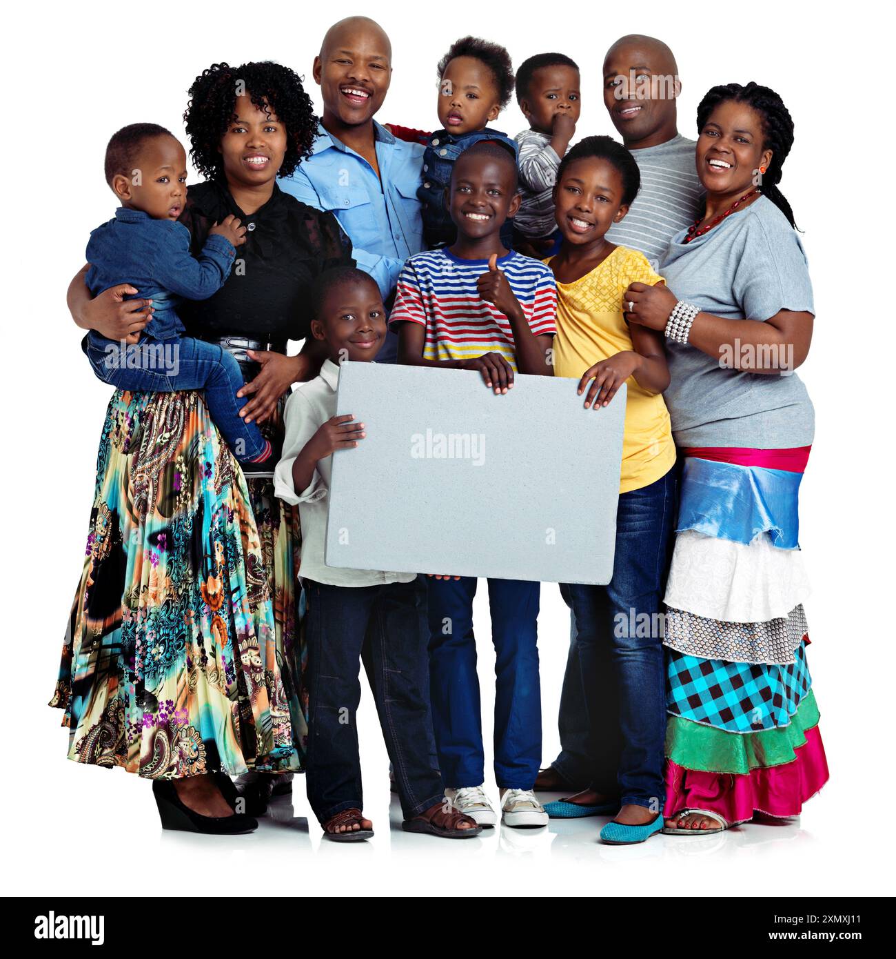African family, children and studio portrait with thumbs up, yes or ...