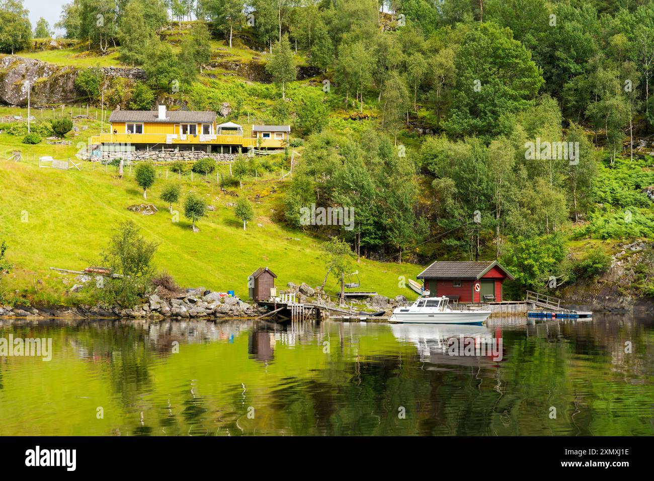 Bergen, Norway - July 11, 2024: View from a cruise catamaran on the ...
