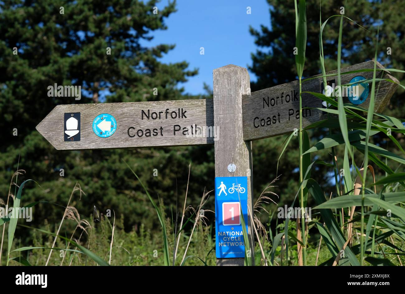 norfolk coast path sign, wells-next-the-sea, north norfolk, england ...