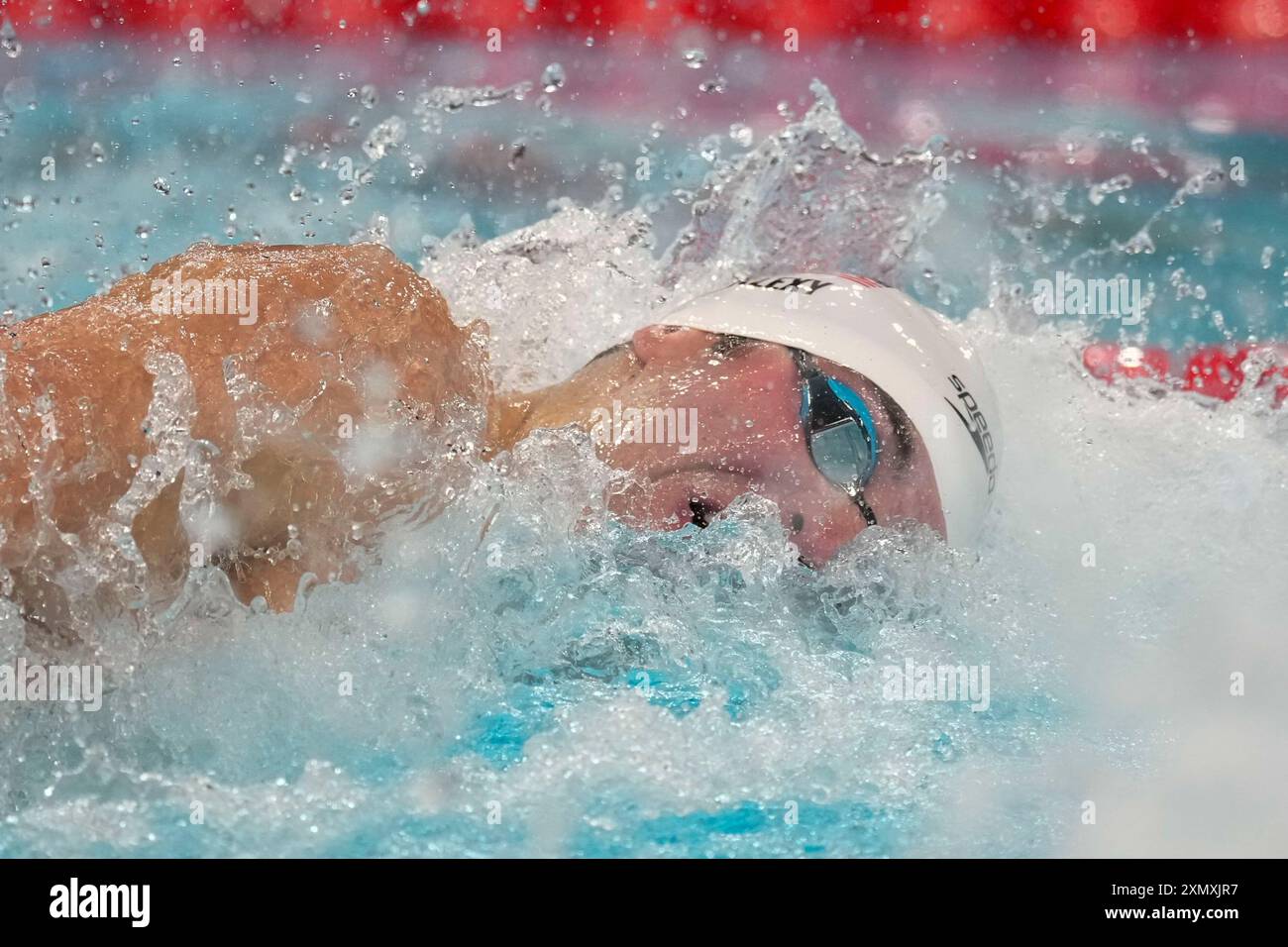Jack Alexy, of the United States, competes during a heat in the men's ...