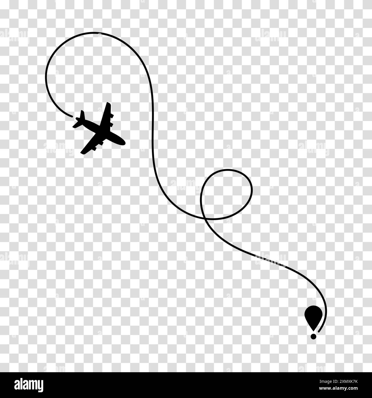 Airplane route plane path. Travel concept. Aircraft tracking. Vector ...