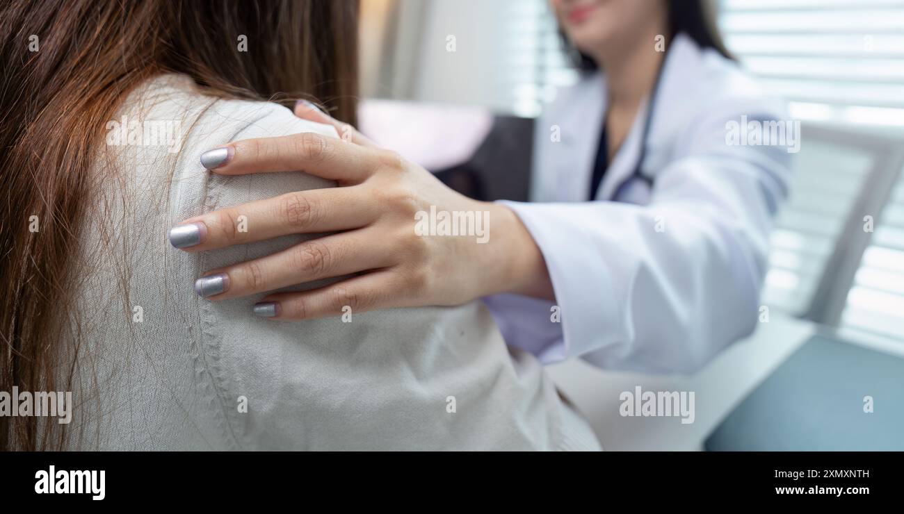 Compassionate Doctor Comforting Patient in Modern Medical Office ...