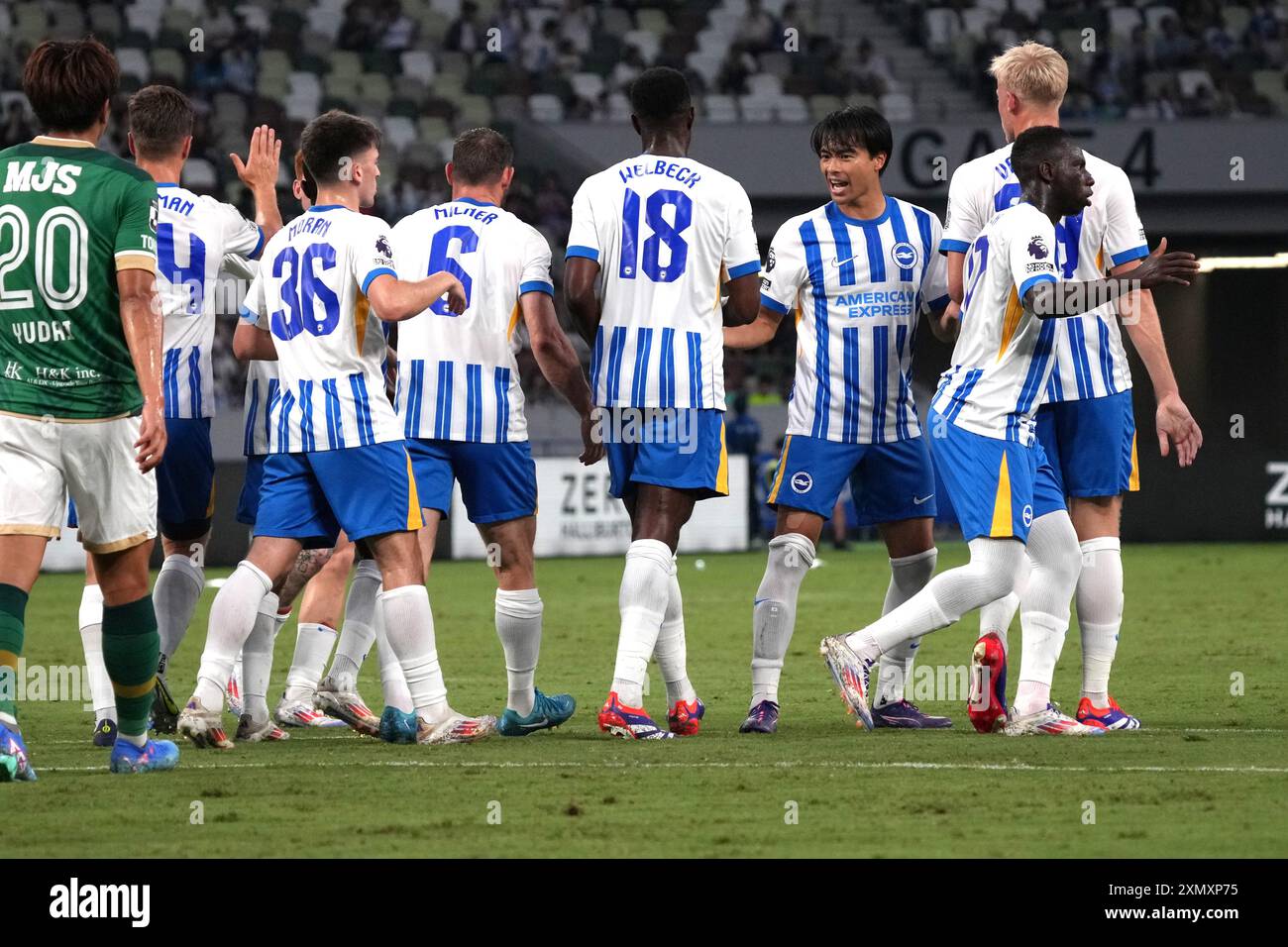 Brighton's Kaoru Mitoma during the Brighton & Hove Albion Japan Tour ...