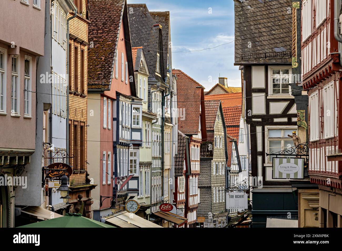 The historic old town of Marburg Stock Photo - Alamy