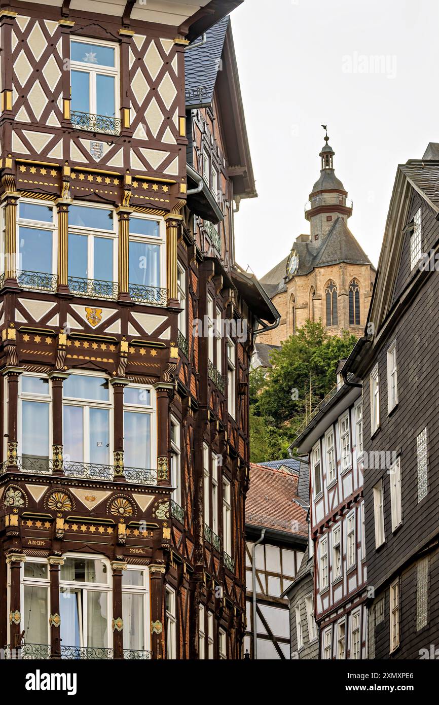 The historic old town of Marburg Stock Photo - Alamy