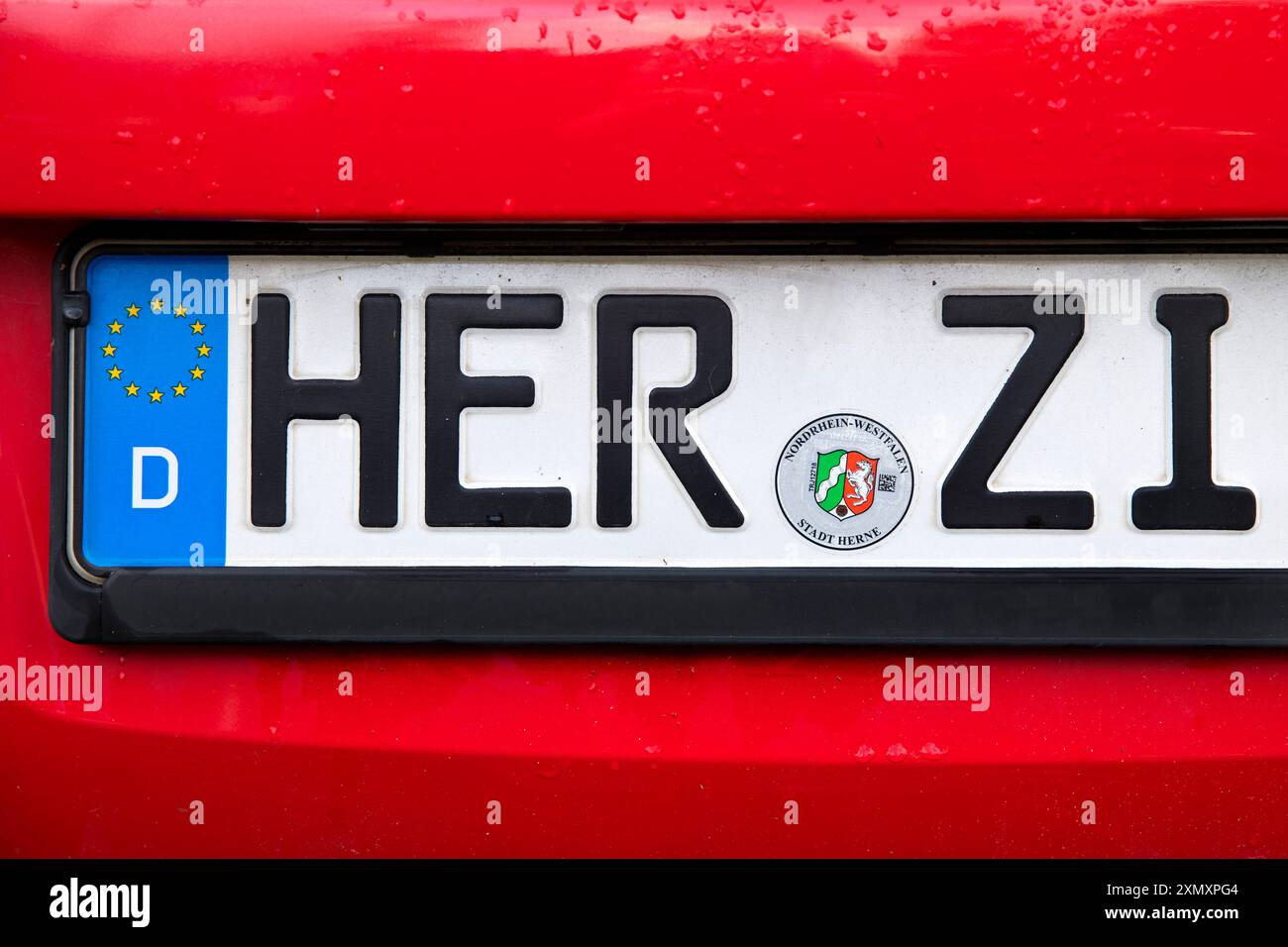 Car licence plate HER ZI, Germany, North Rhine-Westphalia, Ruhr Area ...