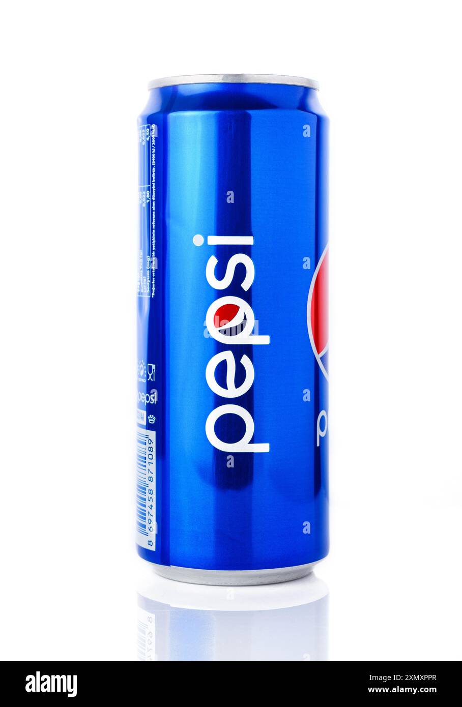 Gaziveren, Cyprus -07.23.2024 Pepsi can Isolated On White Background ...