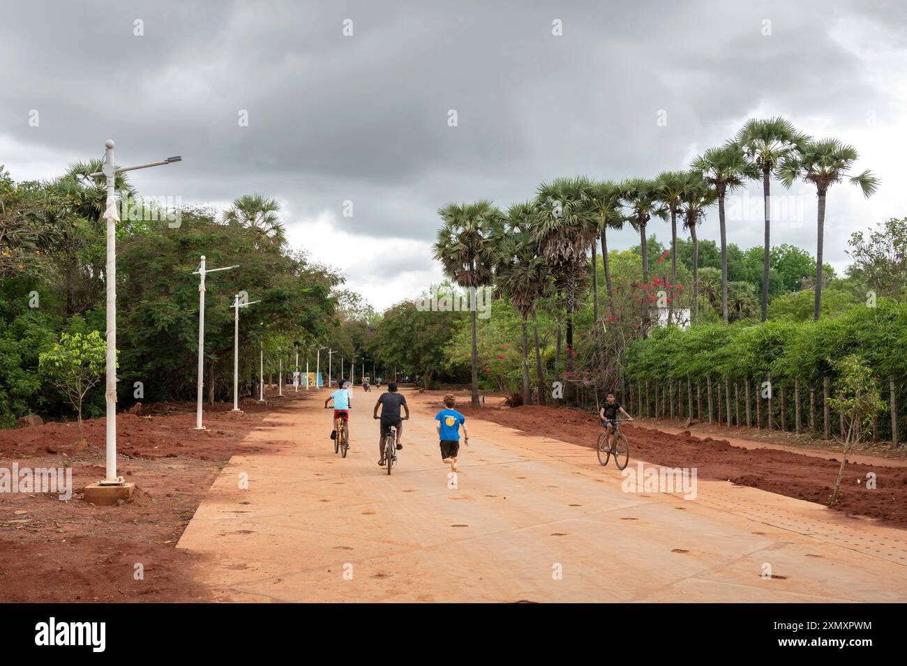 Auroville, India - May 2024 - The Crown Road under construction Stock ...