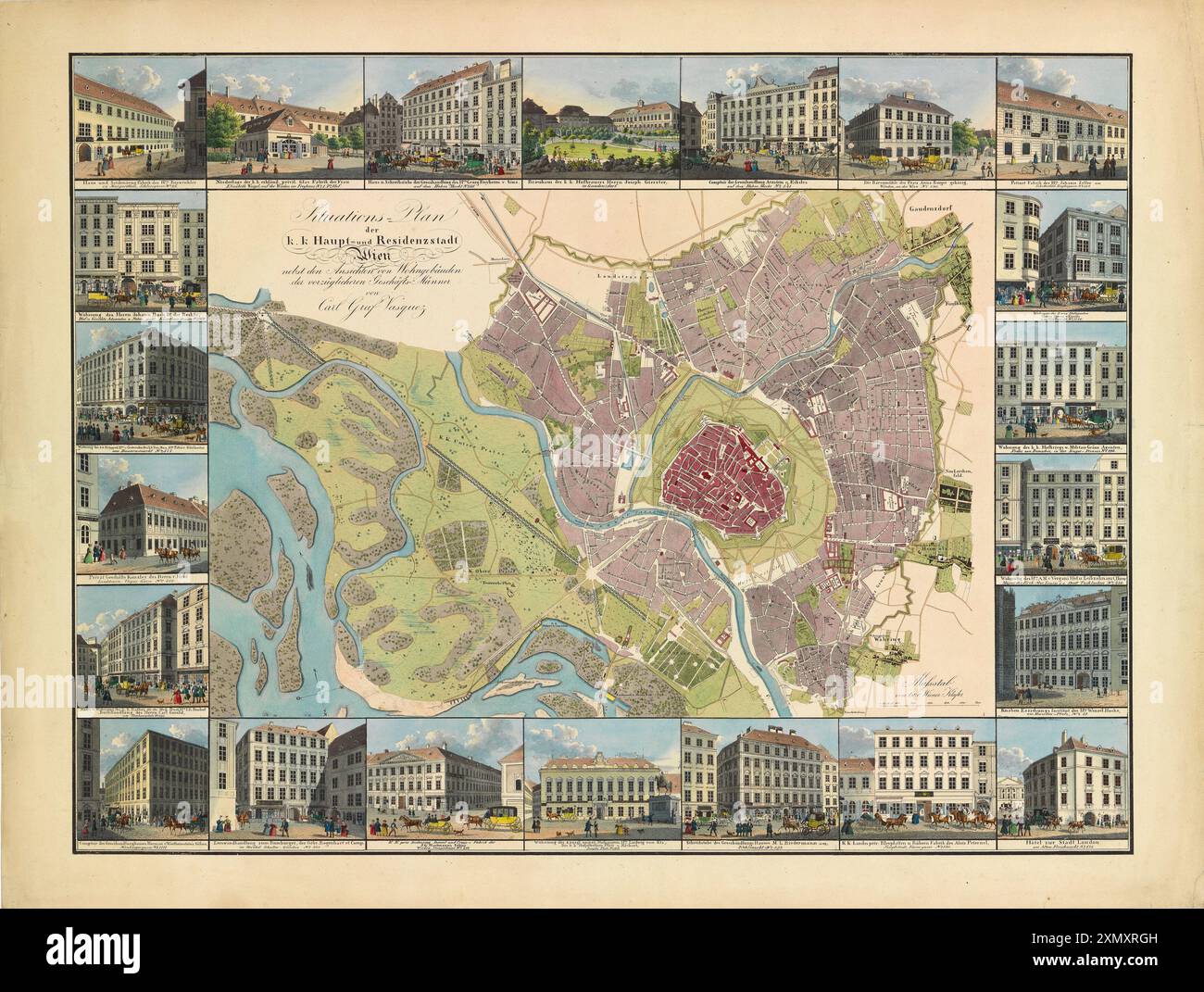 Old map of vienna hi-res stock photography and images - Alamy