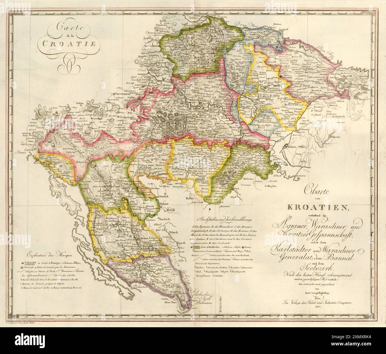Map of croatia hi-res stock photography and images - Alamy