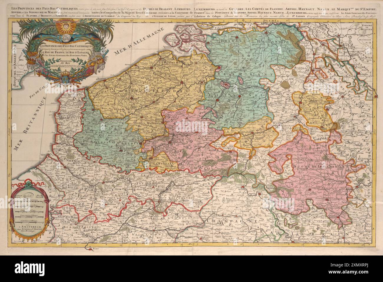 The Provinces of the Catholic Netherlands. by Hubert Jaillot Geographe ...