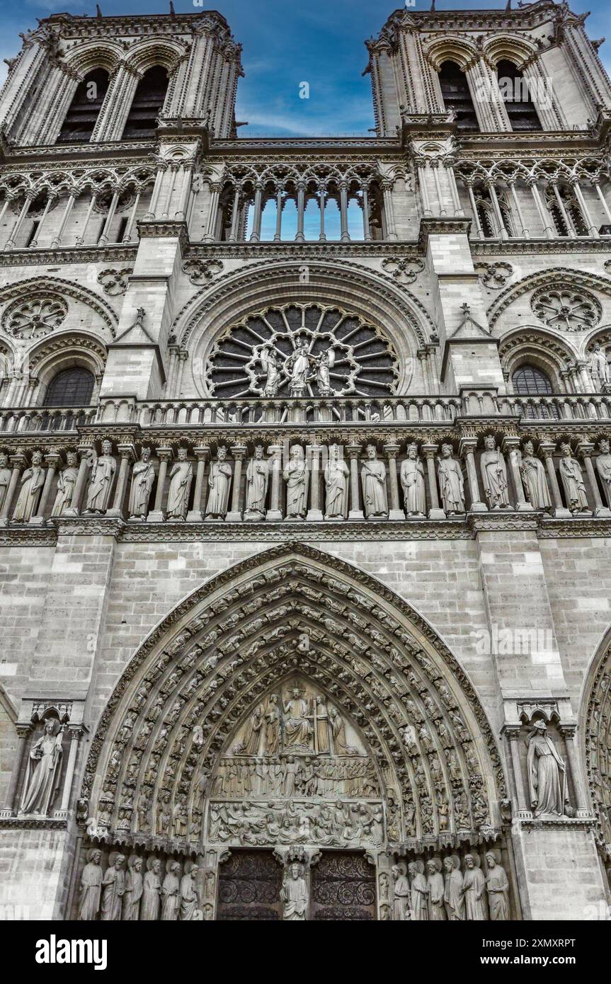 Notre Dame Cathedral in gothic style: Our Lady of Paris (before the ...