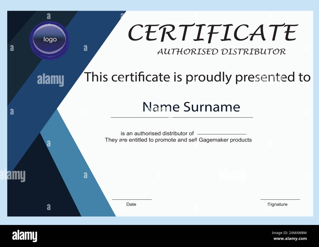 Vector illustration of certificate of authorized distributor template ...