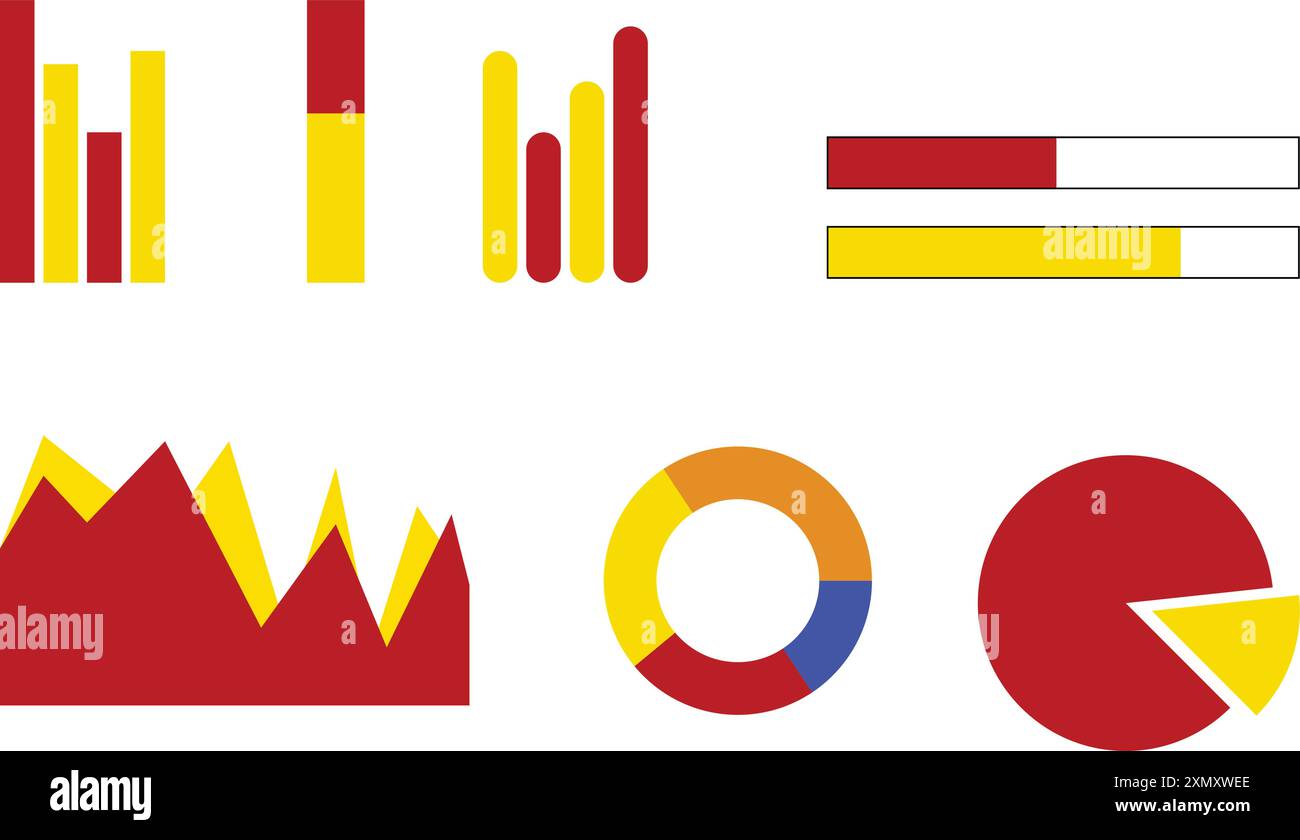 Vector illustration of graphic charts, business data chart, bar vector ...
