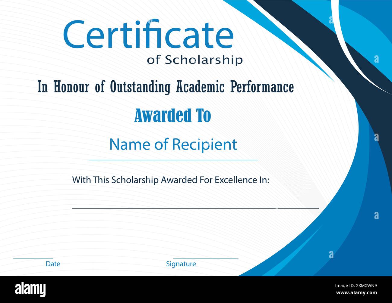 Vector illustration of certificate image or template with modern design ...