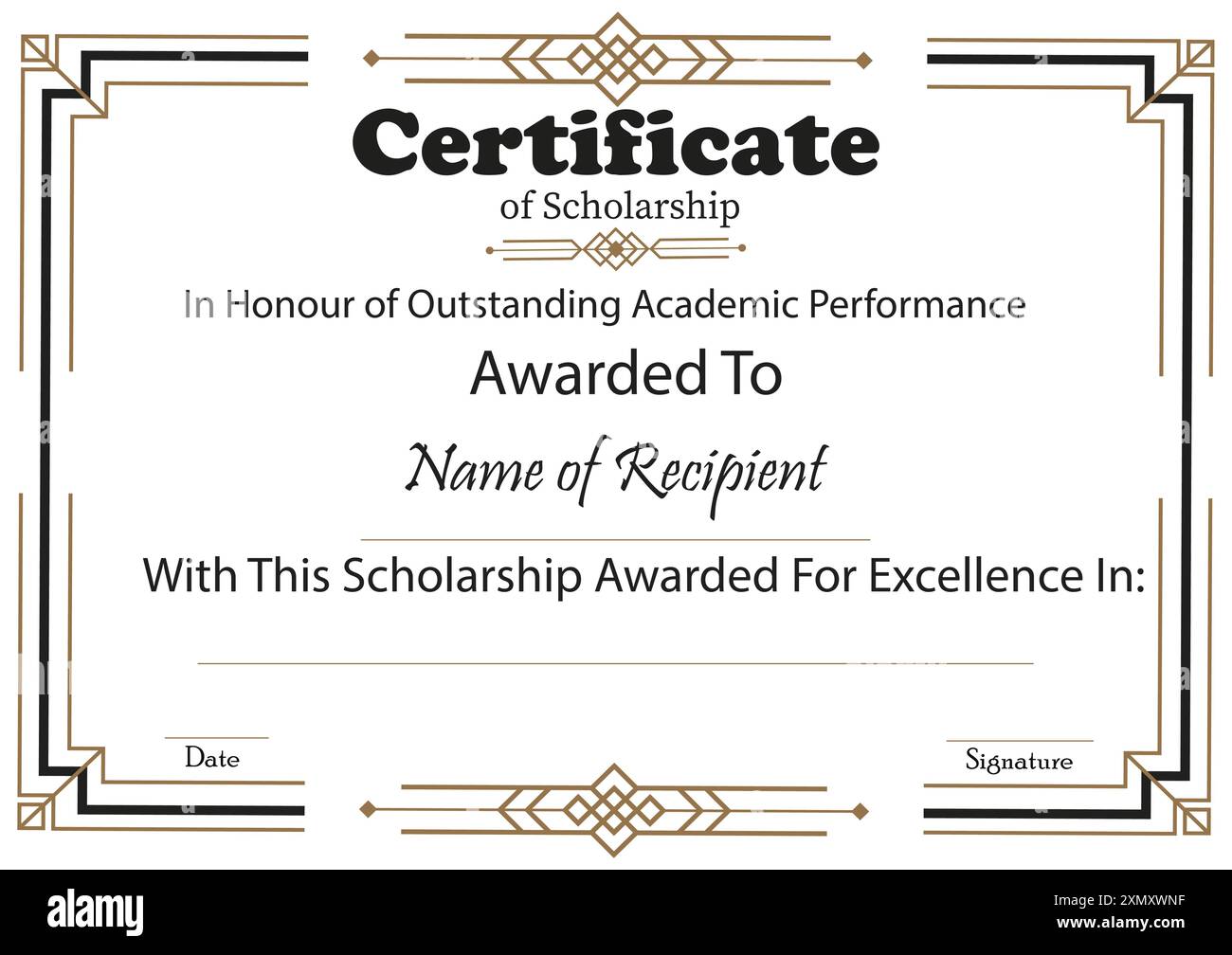 Certificate of appreciation examples Stock Vector Images - Alamy