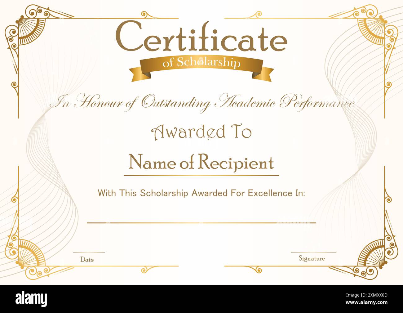 Editable certificate template hi-res stock photography and images - Alamy