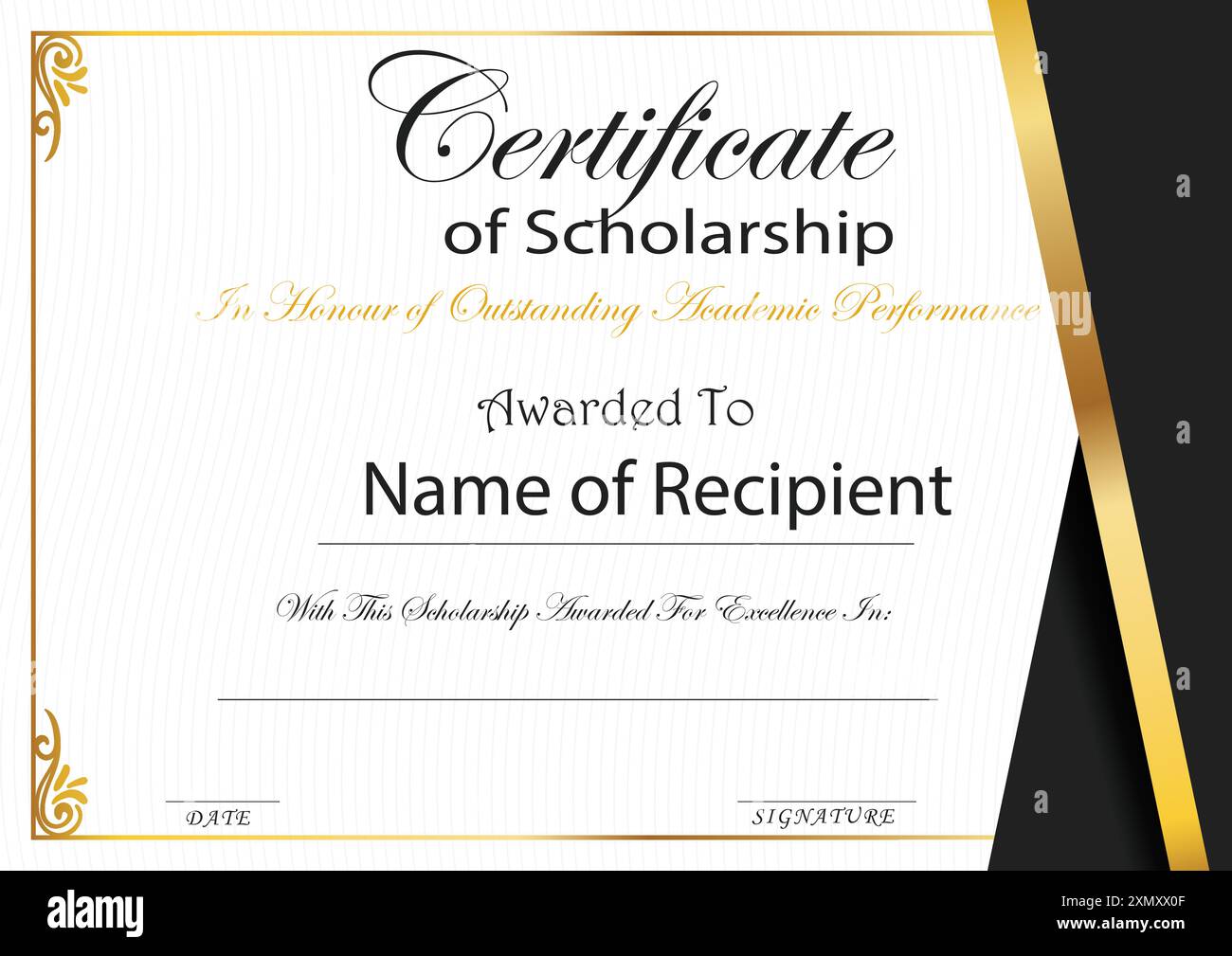 Vector illustration of certificate format or diploma template with ...