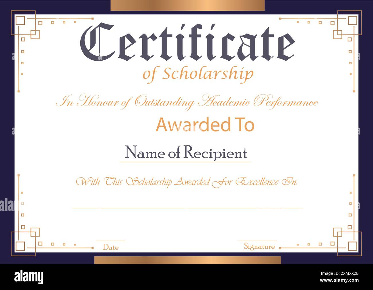 Vector illustration of certificate frame design template with modern ...