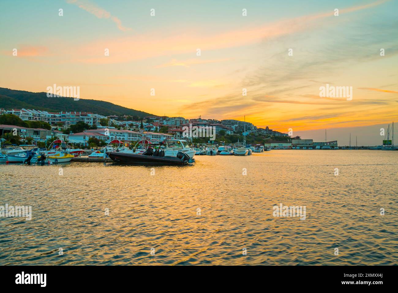 Saint Vlas, Bulgaria - 30 august 2023: Yacht port in the town of Saint ...