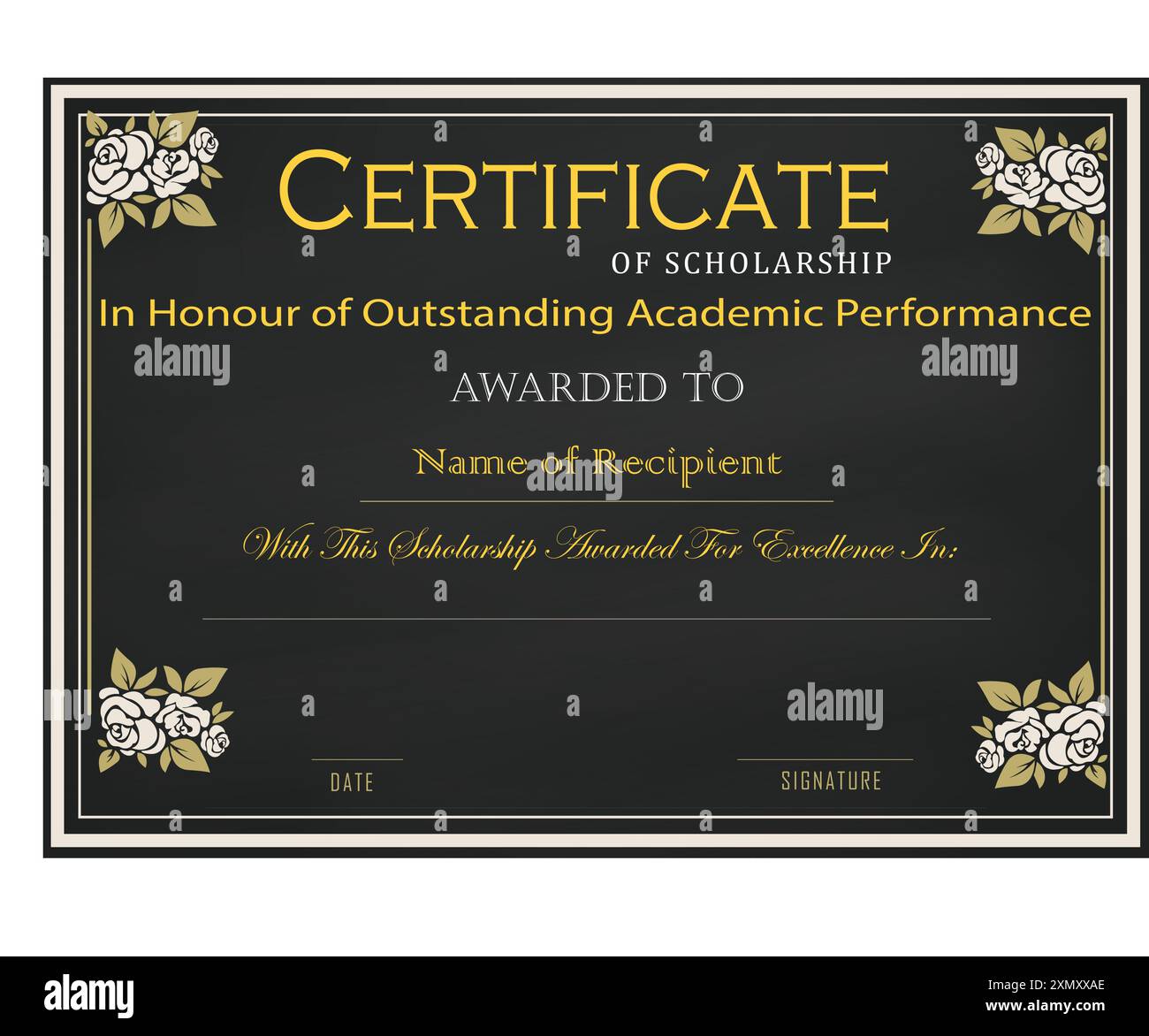 Certificate layout sample Stock Vector Images - Alamy