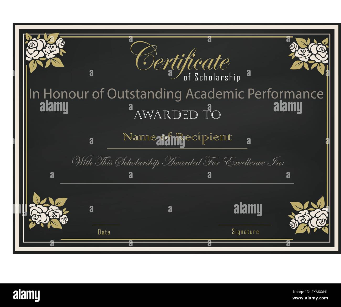 Vector illustration of certificate format editable template with modern ...