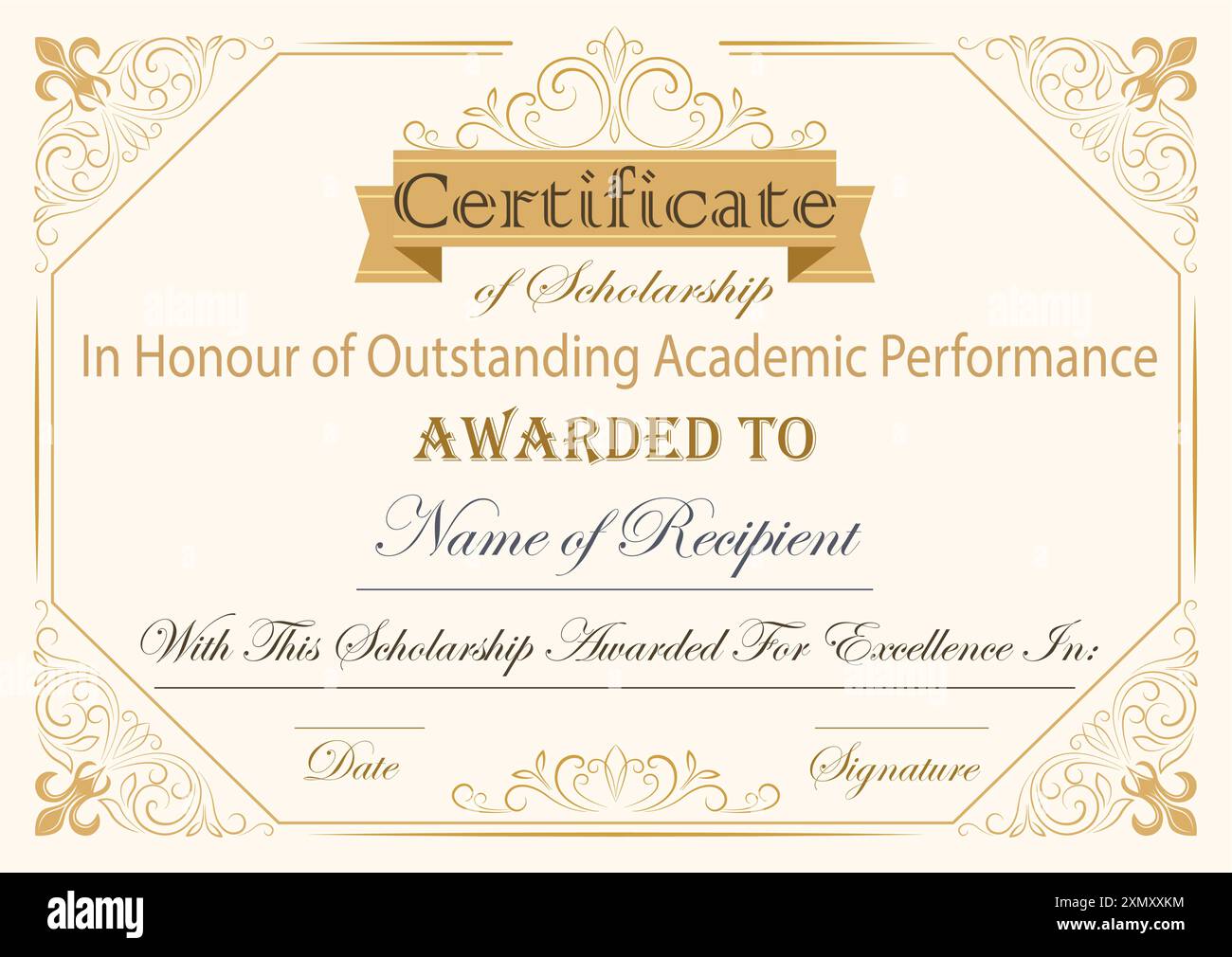 Academic Award Certificate Template