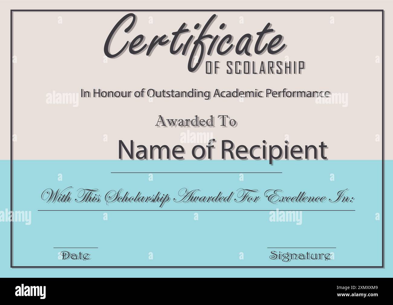 Vector illustration of qualification certificate or diploma template ...