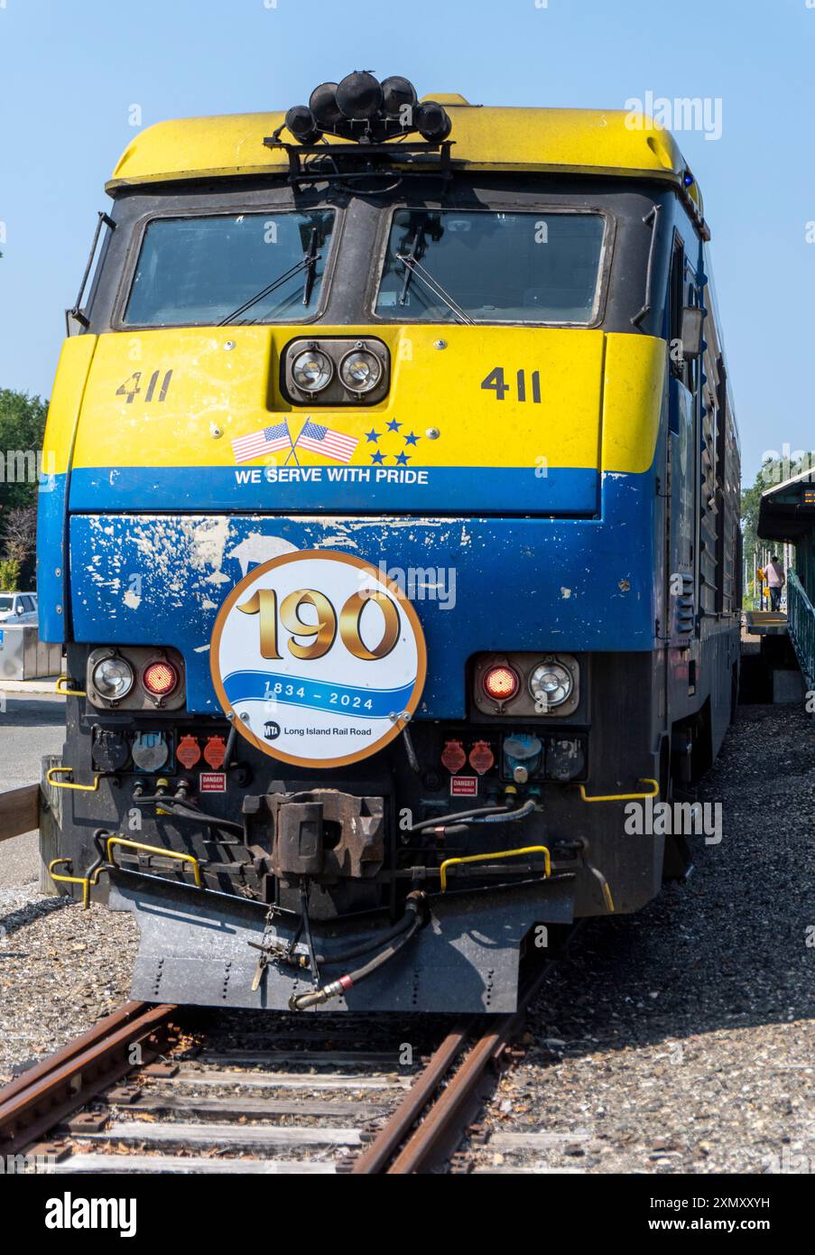 Commemorative train celebrating anniversary of the Long Island Railroad ...