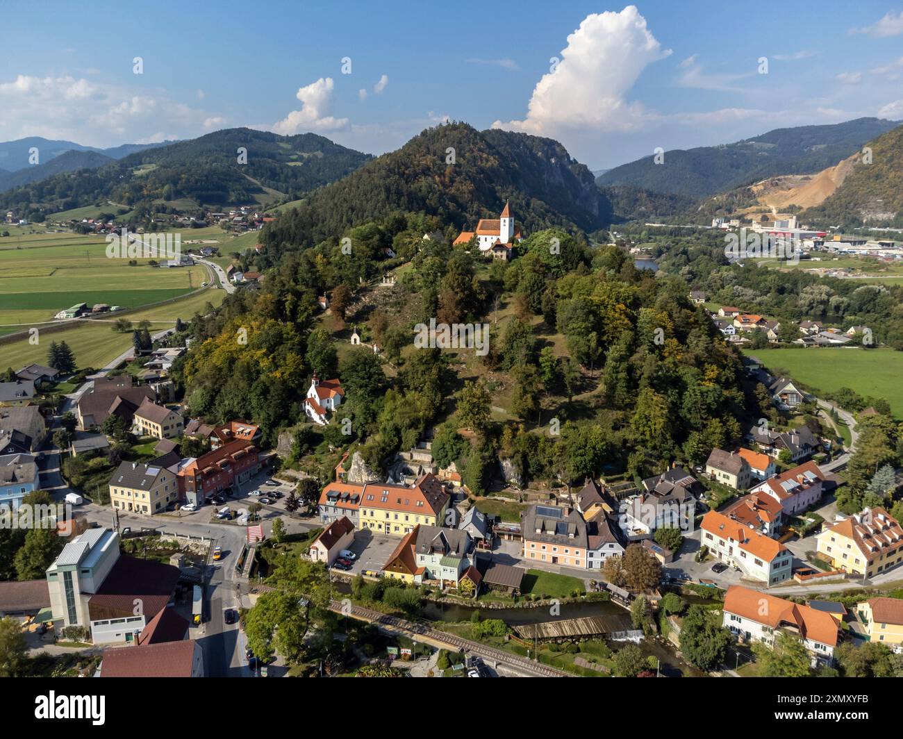 Village countryside drone view hi-res stock photography and images - Alamy