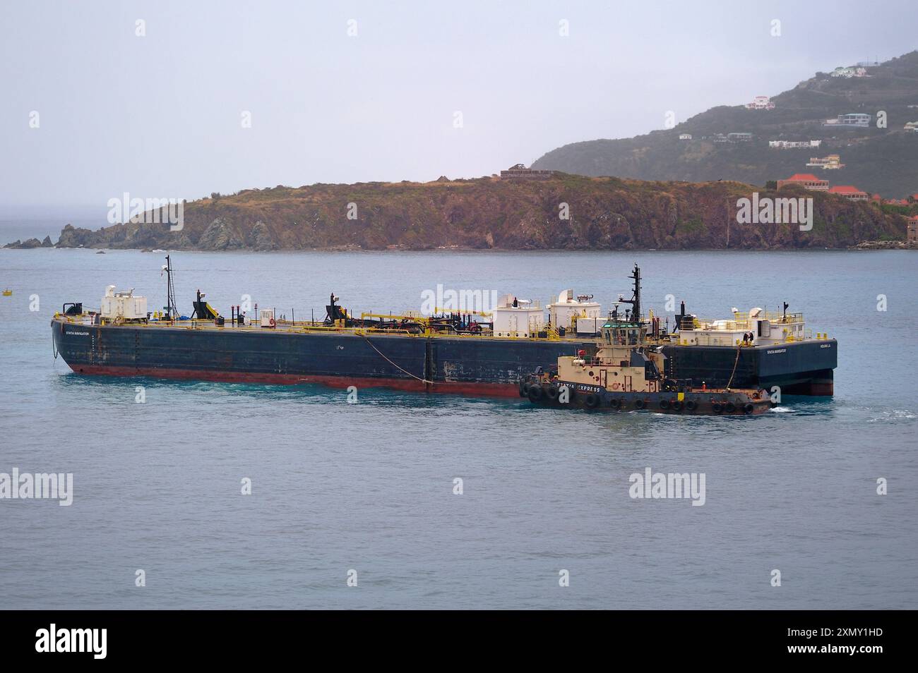 Phillipsberg, St Maarten - 2nd February 2024:Tug boats copontrolling ...
