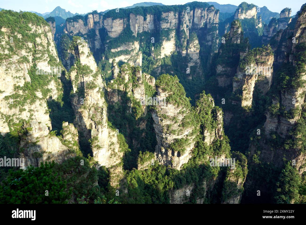 Tianzi Shan Mountain column karst at Wulingyuan Scenic Area ...