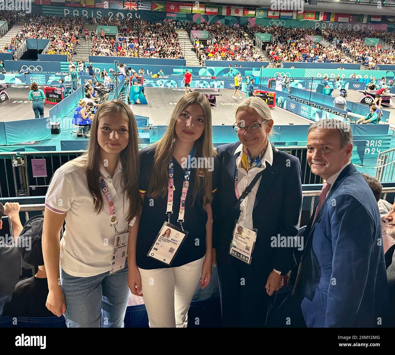 Princess Leonor and Infanta Sofia at the Alvaro Robles table tennis ...