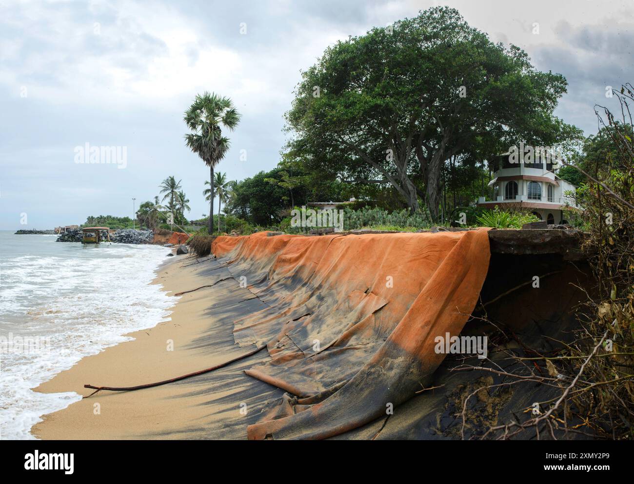 Auroville, India - July 2024 - Srima Beach and guest house are ...