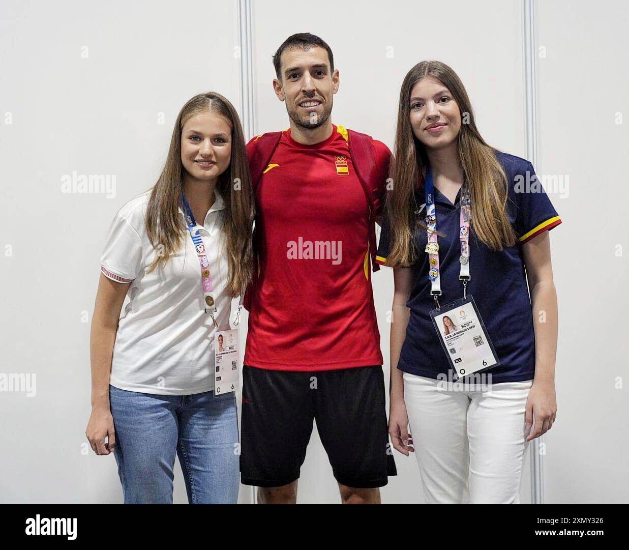 Princess Leonor and Infanta Sofia with Alvaro Robles after the table ...