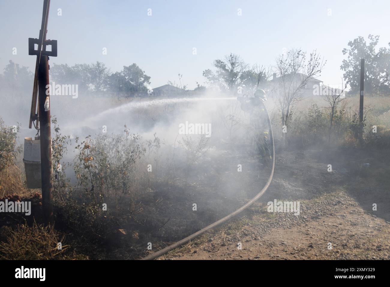 Forest and steppe fires dry completely destroy the fields and steppes ...
