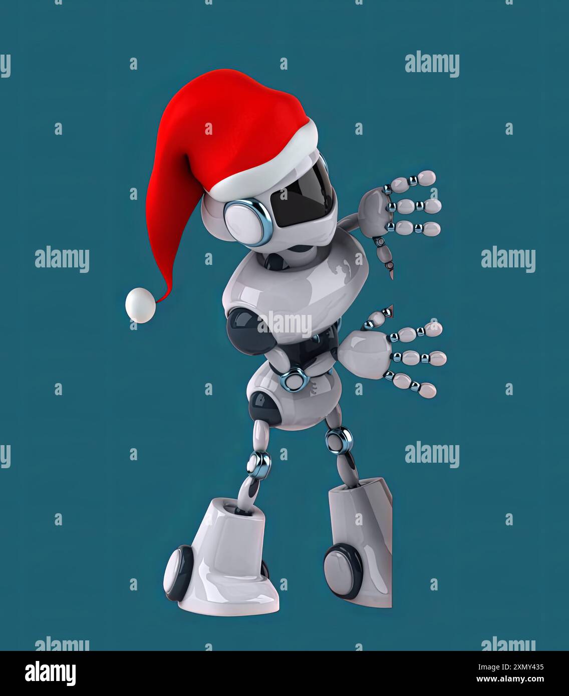 Fun 3D cartoon santa robot talking Stock Photo - Alamy
