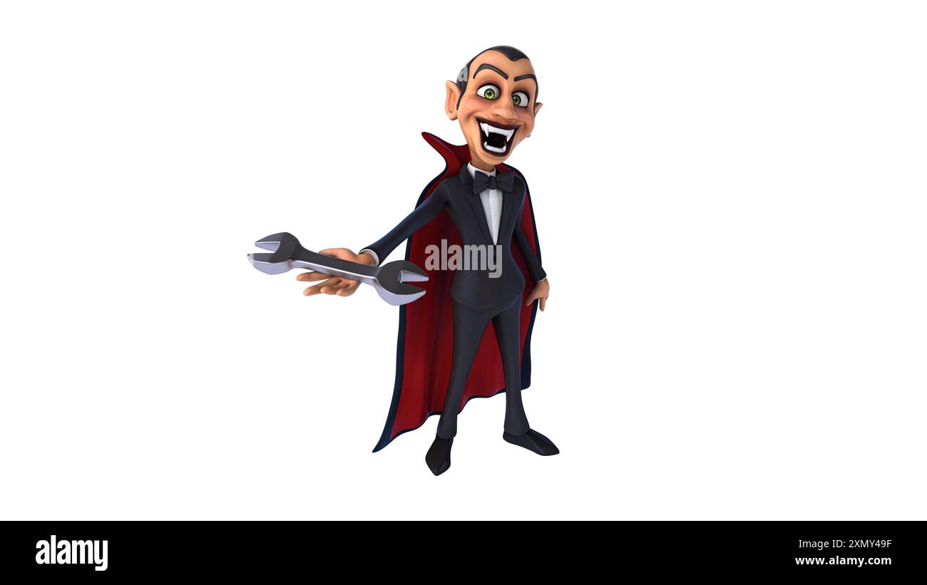 Fun 3D cartoon vampire illustration Stock Photo - Alamy